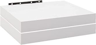 Woltu &Eacute;tag&egrave;re Murale, &Eacute;tag&egrave;re Suspendue, &Eacute;tag&egrave;re Flottante en MDF, Lot de 2, Blanc, pour Salon, Cuisine, Chambre, Salle de Bain etc RG9371ws-2