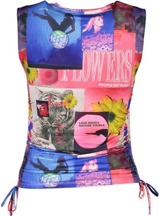 Desigual T-Shirt Trendiges Damen-Top in Blau: Verstellbares Design