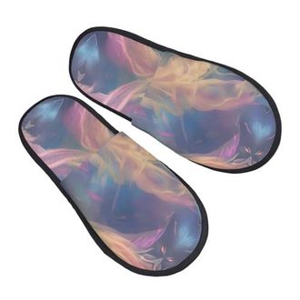 Generic Confortable Pantoufles imprim&eacute; coeur Rainbow Chaussures de Maison Antid&eacute;rapant Chaussons dint&eacute;rieur pour Hiver Maison Ext&eacute;rieur L