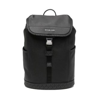 Michael Kors Homme, Sacs, Noir, Taille: ONE Size Sac à dos fin à rabat Hudson