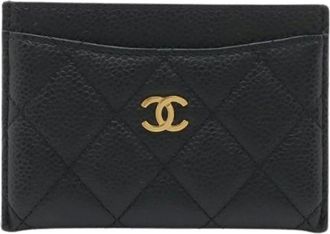 Chanel Porte-cartes Classic en cuir Pre-owned - Femme - Pre-owned - Noir - Taille: ONE Size