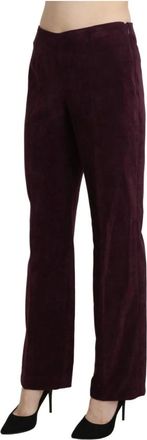Bencivenga Bencivenga - Velvet Pants Straight Leg - Femme - Pantalons - Violet - Taille: 44 FR