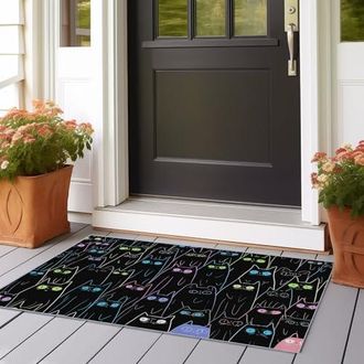 Generic Tapis Couloir Long Dessins anim&eacute;s de Chats imprim&eacute;s Tapis Cuisine Devant Evier Antid&eacute;rapant Absorbant Tapis Int&eacute;rieur Entr&eacute;e Long 60x150 cm de Passage