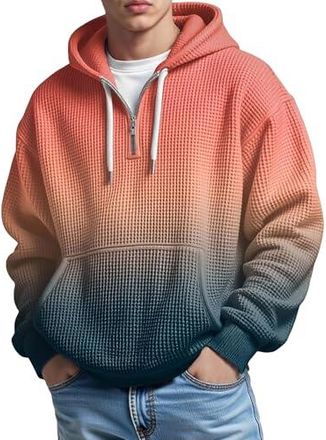 Generic Sweat &agrave; capuche en tricot confortable et respirant, doux, l&eacute;ger, d&eacute;contract&eacute;, streetwear pour un usage quotidien, E, 5XL