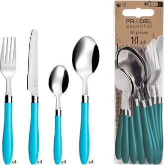 Amefa Reglisse Besteck, Edelstahl, 16 Einheiten, 8 x 6 x 27 cm, T&uuml;rkis 7437501