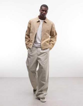 Nike Jordan Flight - Veste de travail en velours c&ocirc;tel&eacute; - Marron-Brown