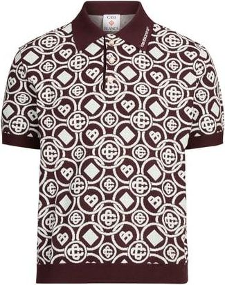 Casablanca Polo &agrave; manches courtes logotyp&eacute; en coton