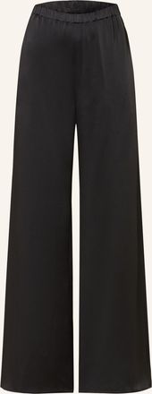 Antonelli Antonelli Firenze Marlenehose Shiller Aus Satin schwarz
