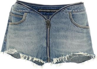 Alexander Wang Femme, Shorts, Bleu, Taille: W24 Zip V-Waist Short