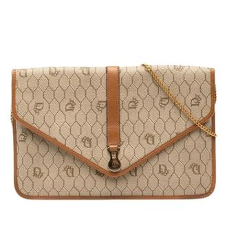 Dior Sac bandouli&egrave;re en toile Pre-owned - Femme - Pre-owned - Beige - Taille: ONE Size