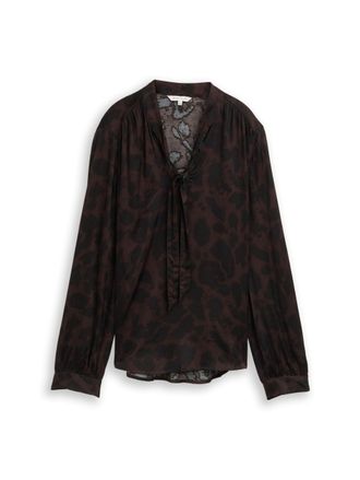 Tom Tailor Damen 1048688 Bluse, 39039-Brown Black Big Leo Print, 42