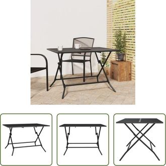 vidaXL vidaXL Stahlgitter - Gartentisch Klappbar Anthrazit 110x80x72 cm Stahlgitter