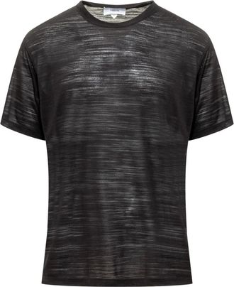 Lardini Homme, Tops, Noir, Taille: L T-shirt &agrave; manches courtes en viscose