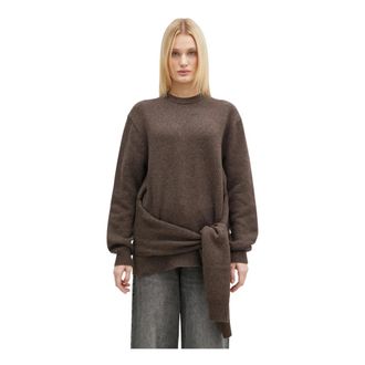 J.W.Anderson Pullover mit gebundenem Vorderteil - - Knitwear - Damen - Braun - XS