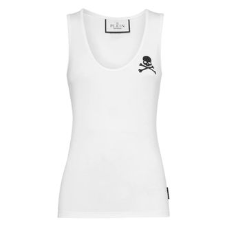 Philipp Plein Tank Top Skull&Bones - - Tops - Damen - Wei&szlig; - L