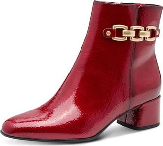 Marco Tozzi Mode Stiefel 2-25352-45 Bottes à la mode pour femmes, Dk Red Pat, 39 EU, Dk Red Pat, 39 EU