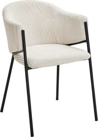 Homin Armlehnstuhl, Beige, Metall, Textil, Rundrohr, 53x78x61 cm, inklusive Armlehnen, Esszimmer, Stühle, Esszimmerstühle, Armlehnenstühle