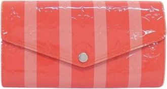 Louis Vuitton Pre-owned Vernis Rayures Portefeuille Sarah Wallet - Femme - Pre-owned - Rouge - Taille: ONE Size