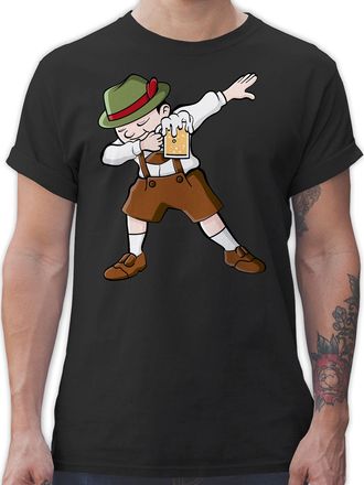 Shirtracer T-Shirt Herren - Kompatibel mit Oktoberfest - Dabbing Bayern Lederhosen - 4XL - Schwarz - Trachten Tshirt bayrische Trachtenmode t Shirt Octoberfest S