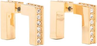 Elisabetta Franchi Femme, Accessoires, Jaune, Taille: ONE Size Boucles doreilles avec strass