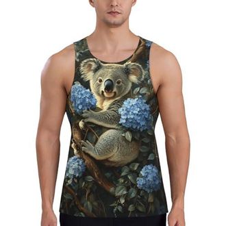 Generic D&eacute;bardeur respirant &agrave; s&eacute;chage rapide sans manches pour homme pour entra&icirc;nement &agrave; la plage S &agrave; 4XL, Koala mignon 10, 4XL