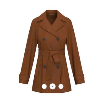 Marella G&uuml;rtelmantel im zweireihigen Stil - - Coats - Damen - Braun - M