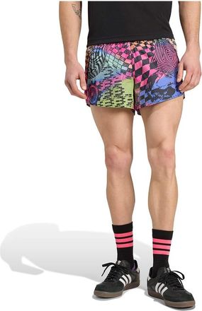 adidas Mens x Jeremy Scott Shorts Multicolor/Semi Lucid Fuchsia/Active Purple 2XL