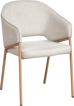 MID.YOU Mid.you Armlehnstuhl, Eiche, Beige, Metall, Textil, Rundrohr, 64x85x57 cm, Esszimmer, St&uuml;hle, Esszimmerst&uuml;hle, Armlehnenst&uuml;hle