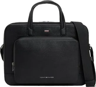 Tommy Hilfiger Porte document textur&eacute; &agrave; logo m&eacute;tallique