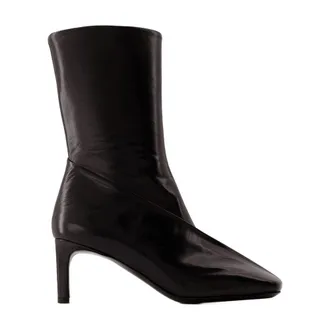 Jil Sander Womens Goatskin Leather Ankle Boot Black