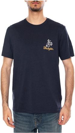 Wrangler Homme, Tops, Bleu, Taille: XL Crew Neck T-shirt