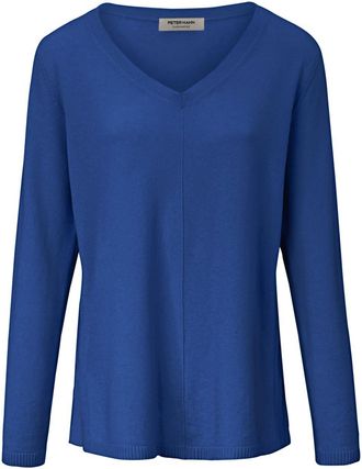 Peter Hahn V-Pullover aus 100% Premium-Kaschmir Peter Hahn blau