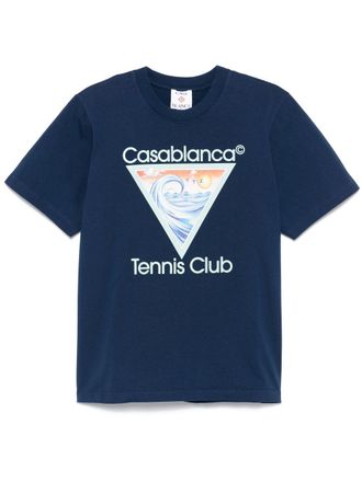 Casablanca t-shirt Tennis Club Icon - Bleu