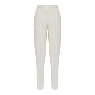 Maison Margiela Woll Faltenhose - - Trousers - Damen - Beige - S