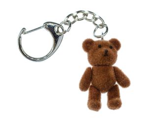 Miniblings Teddy Teddyb&auml;r Schl&uuml;sselanh&auml;nger - Handmade Modeschmuck I Anh&auml;nger Schl&uuml;sselring Schl&uuml;sselband Keyring - Teddy Teddyb&auml;r dunkelbraun