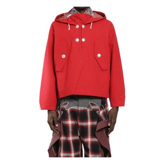 Craig Green Bestickte Linestitch Cagoule - - Jackets - Herren - Rot - M