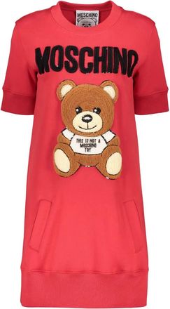 Moschino robe &agrave; appliqu&eacute; Teddy Bear - Rouge