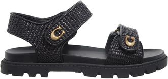 Coach Sandalen - Brynn Straw Sndl Blk - Gr. 40 (EU) - in Schwarz - f&uuml;r Damen