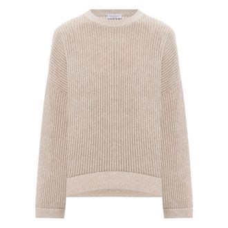 Brunello Cucinelli Femme, Pulls, Beige, Taille: 42 FR Pull Ras du Cou