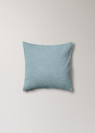 Mango Housse de coussin lit enfant en coton garment dyed gaufr&eacute; 40x40 cm bleu p&eacute;trole - Home - 40x40cm - MANGO HOME