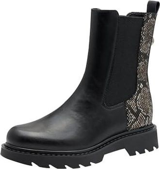 Tamaris Bottines Chelsea pour femme 1-25411-45 - Noir serpent - Taille 40 EU, Black Snake., 40 EU