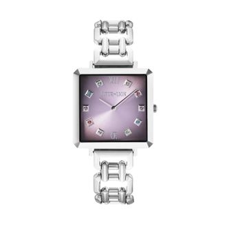 Coeur de Lion Uhr - Uhr Iconic Cube Orchid Ice Statement - Gr. unisize - in Silber - für Damen