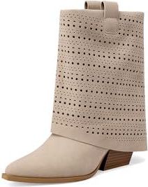 Queen Helena Bottines Camperos Bottes basses Texani Femme X34-64, beige, 37 EU