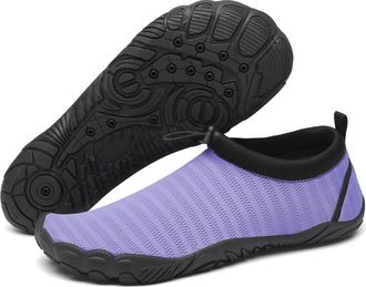 Mishansha Herren Damen Badeschuhe Atmungsaktiv Schnell Trocknend Aquaschuhe Unisex Sommer Wasserschuhe f&uuml;r Outdoor Sports, Violett 38 EU