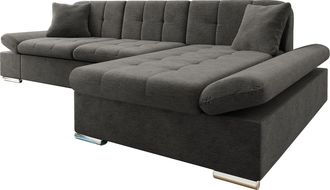 Mirjan24 Ecksofa Malwi mit Regulierbare Armlehnen Design Eckcouch mit Schlaffunktion Bettkasten L-Form Sofa Wohnlandschaft Couch v2 (Nazar 225.06, Ecksofa: Rec