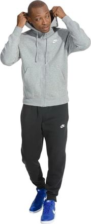 Nike Sportswear Club Hoodie mit durchgehendem Rei&szlig;verschluss f&uuml;r Herren (Grau)