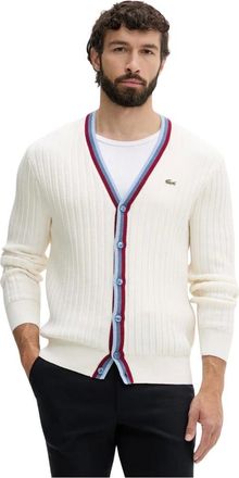 Lacoste Herren, Strickwaren, Wei&szlig;, XLGr&ouml;&szlig;e