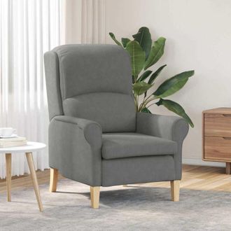 vidaXL Sessel Dunkelgrau 76 x 94 x 102 cm Mikrofaser Vidaxl