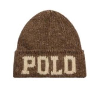 Polo Ralph Lauren Bonnet en laine m&eacute;lang&eacute;e Signature Pony - Homme - Accessoires - Brun - Taille: ONE Size