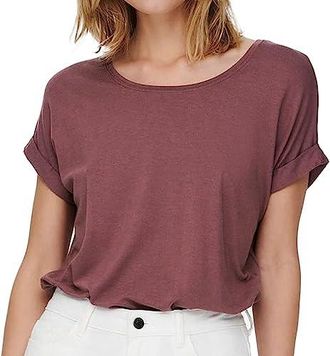 Only ONLMOSTER S/S O-Neck Top Noos JRS T-Shirt, Rose/Marron, XL Femmes